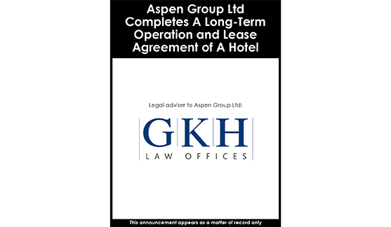 Aspen Group Ltd completes lease agreements