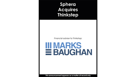 Thinkstep's Sale to Sphera