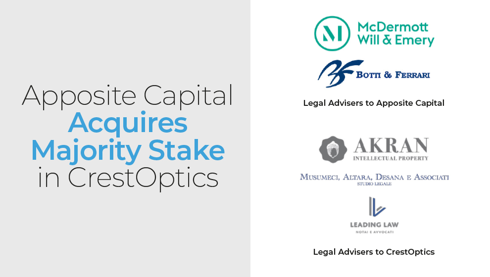 Apposite Capital Acquires Majority Stake in CrestOptics